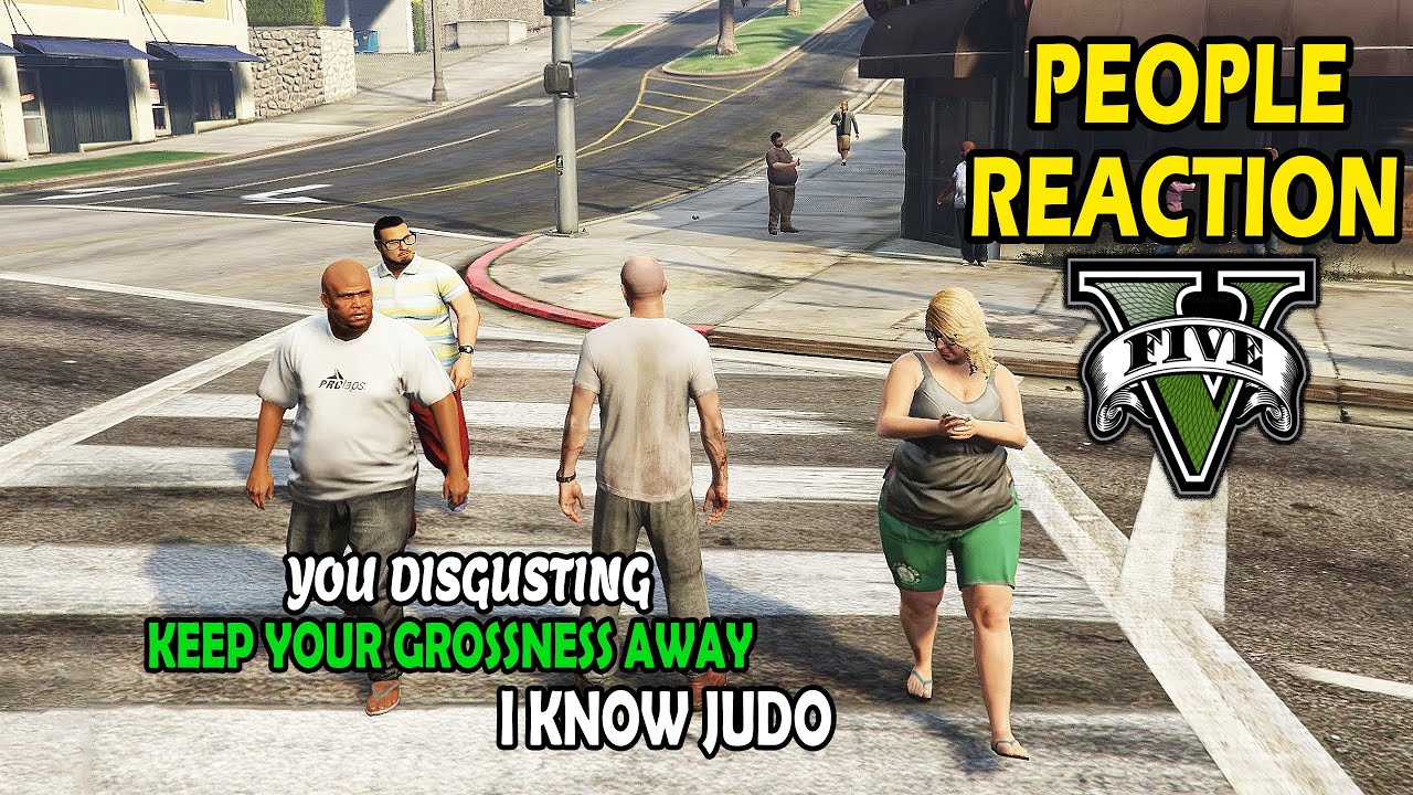 NPC Reaction When Trevor Nearby - GTA V - YouTube