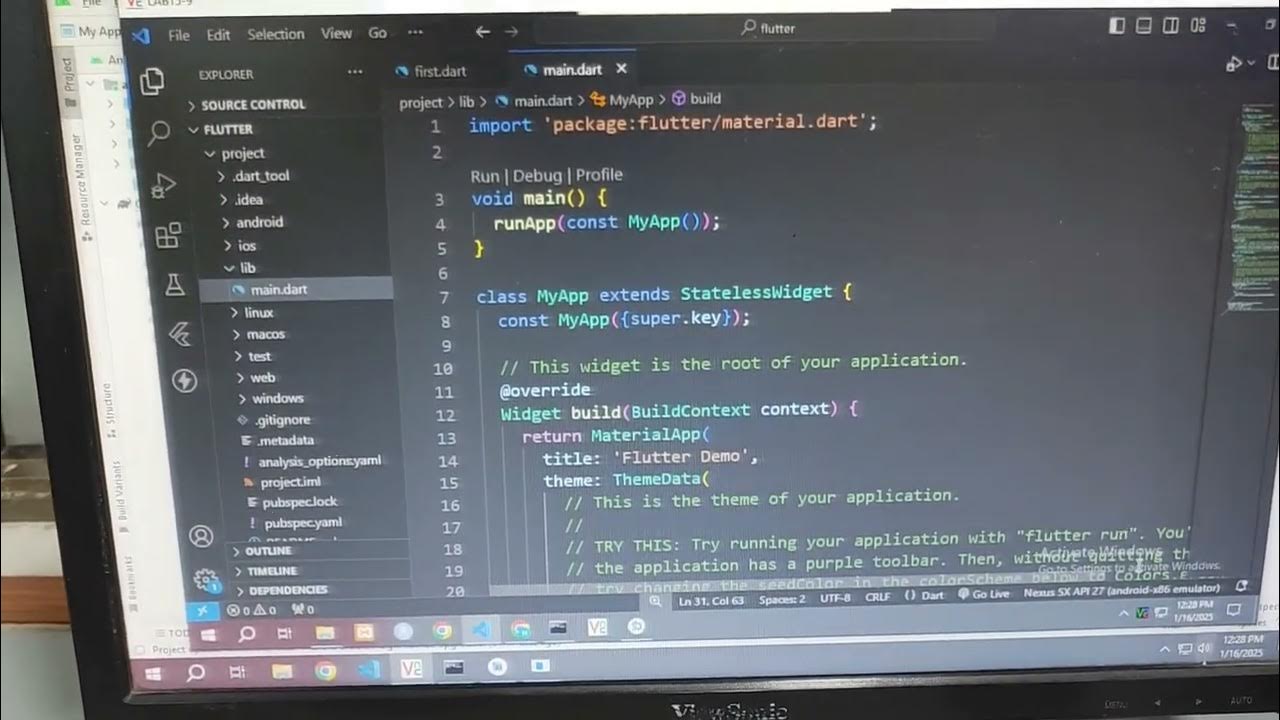 Flutter & Dart (Part 37) How to Create Flutter Project - YouTube