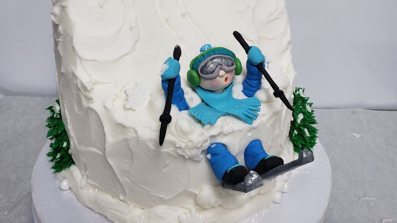 Skiing Cake - YouTube