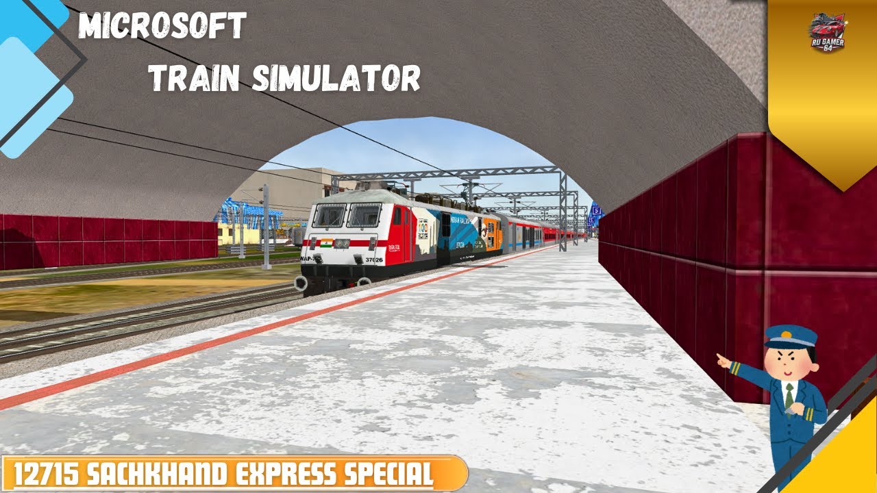 12715 SACHKHAND EXPRESS/ TRAIN NEW DELHI TO AMBALA /MSTS OPEN RAILS ...