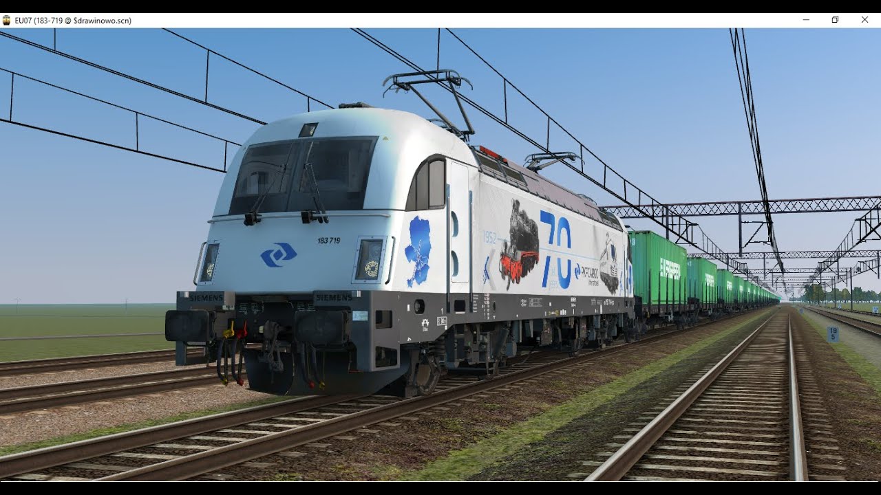 MaSzyna 22.08 - Drawinowo - Siemens EuroSprinter 183 719 - YouTube