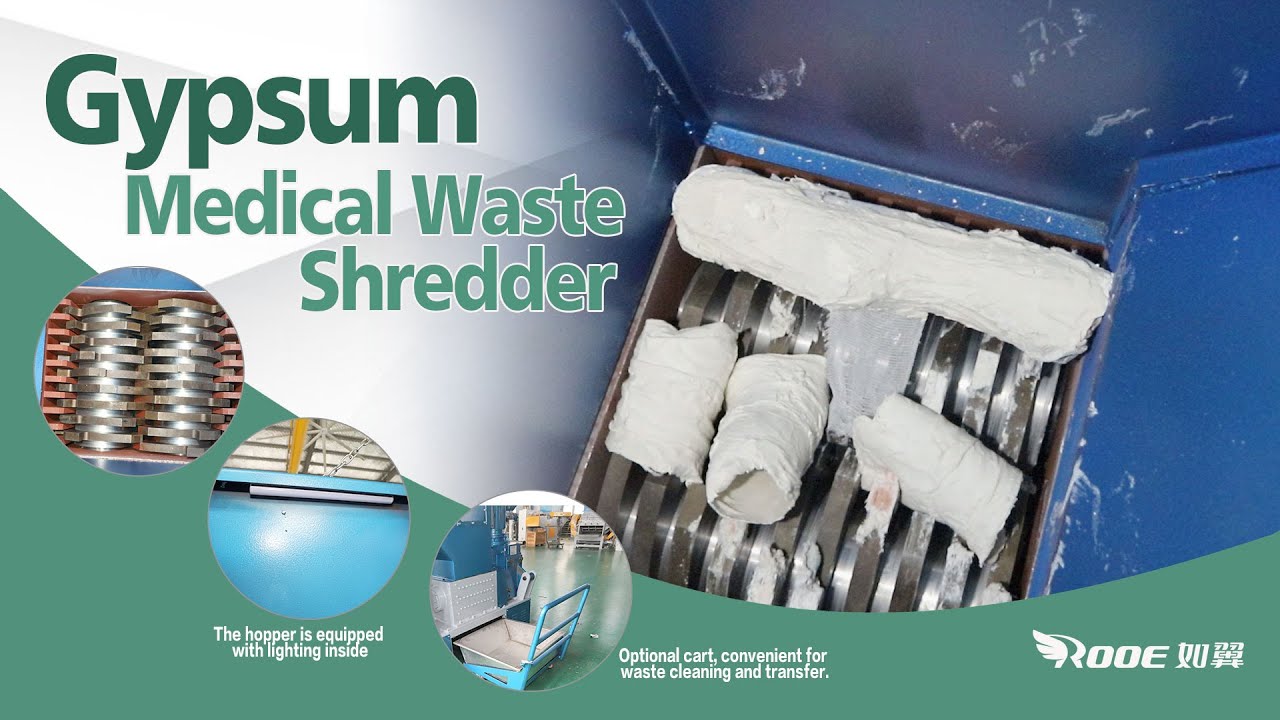 Double Shaft Shredder for Plaster | Medical Waste Double Shaft Shredder ...