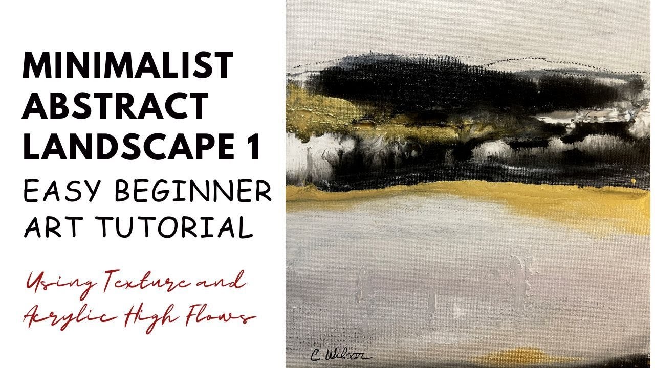 Minimalist Abstract Landscape 1 | Easy Beginner Art Tutorial | Acrylic ...