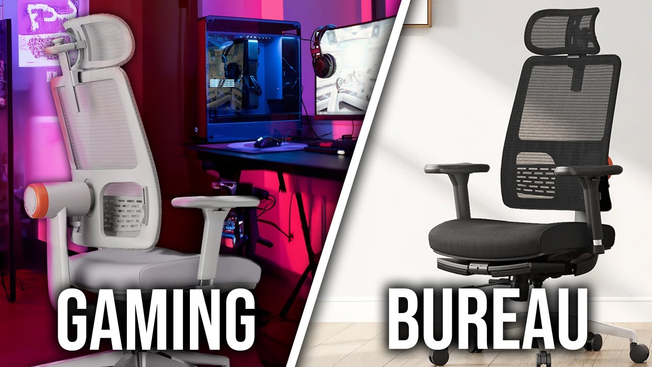 Chaise ERGONOMIQUE pour le GAMING mais aussi pour le BUREAU ! - YouTube