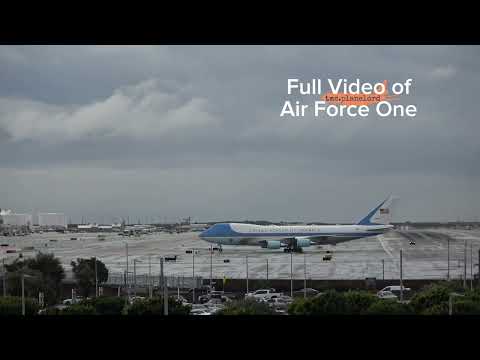 Full Video of Air Force One POTUS landing 6R at LAX #youtubevideos # ...