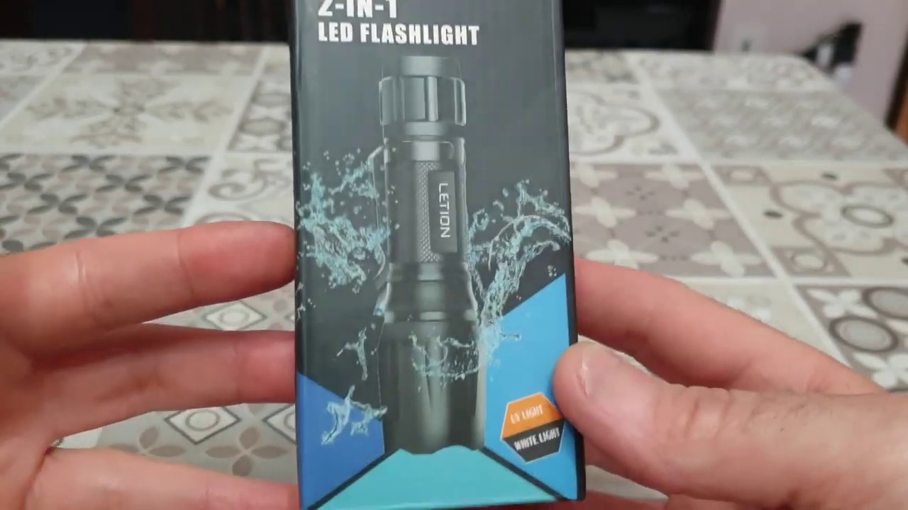 Torcia Letion 2 in 1 UV LED+white led, 500lm - YouTube