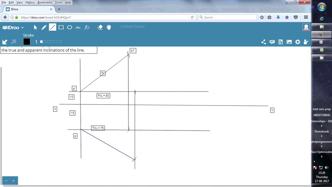 Front view length, top view length, true length, Projections of LInes ...