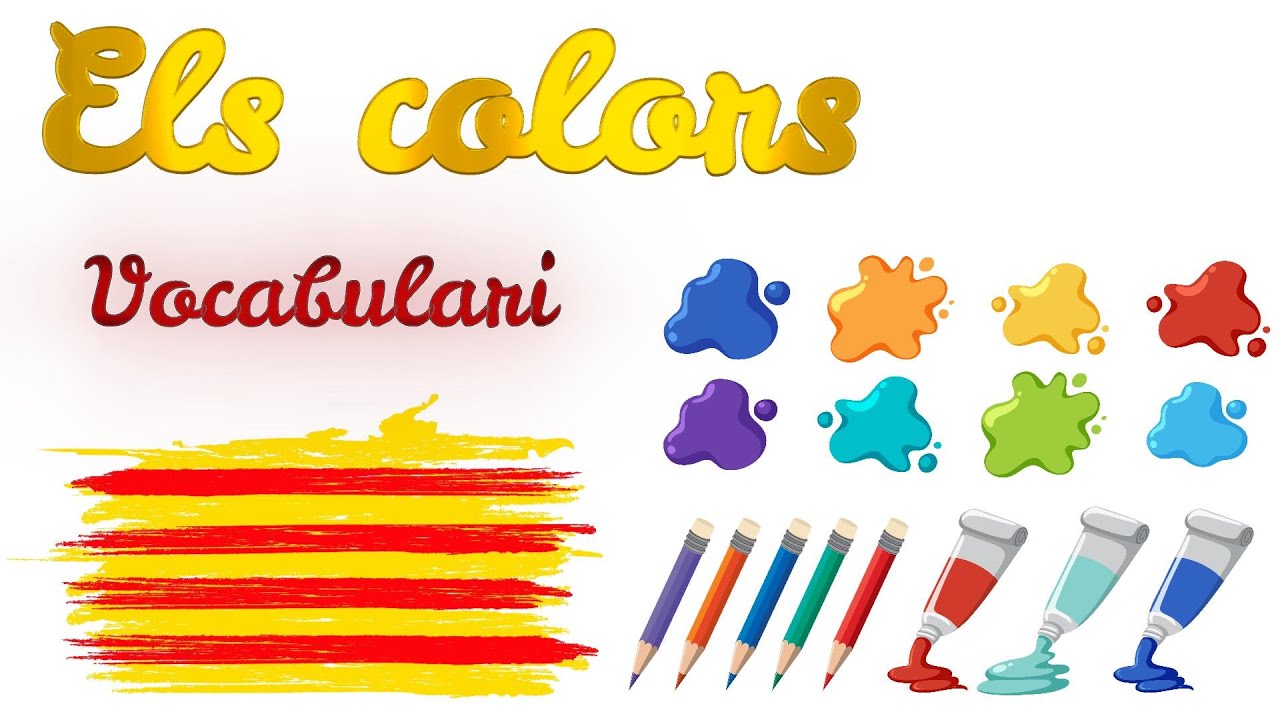 Vocabulari ELS COLORS en Català | Vocabulario LOS COLORES en catalán | Nivel básico - YouTube