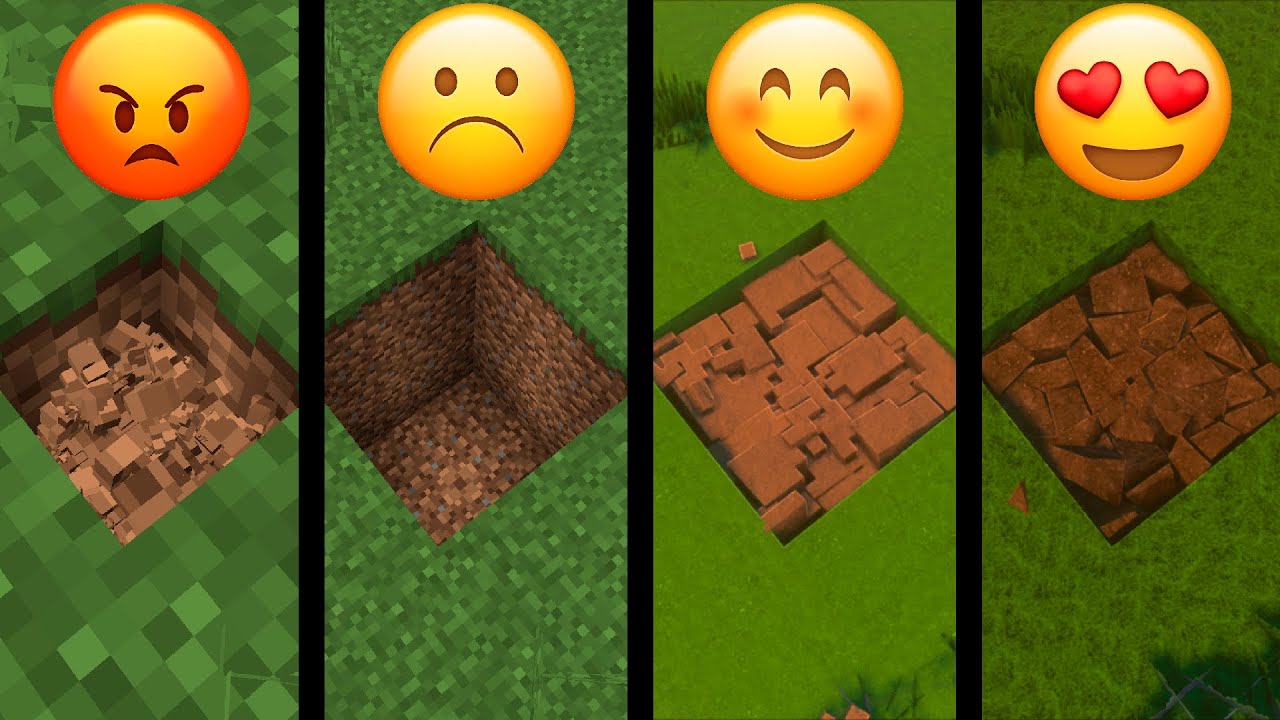 digging straight down with different emoji - YouTube