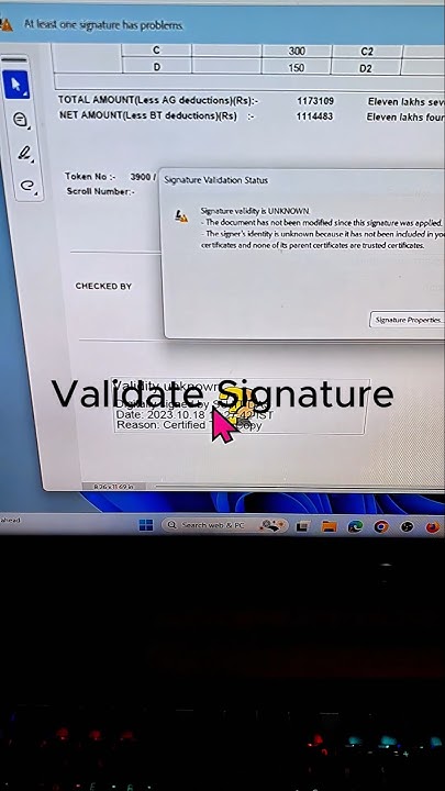 Signature validate in pdf | - YouTube