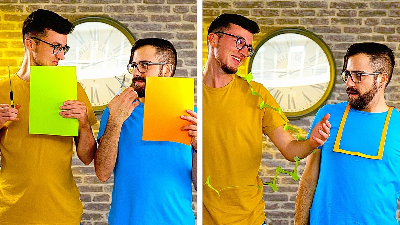 27 PAPER CHALLENGES AND funny games - YouTube