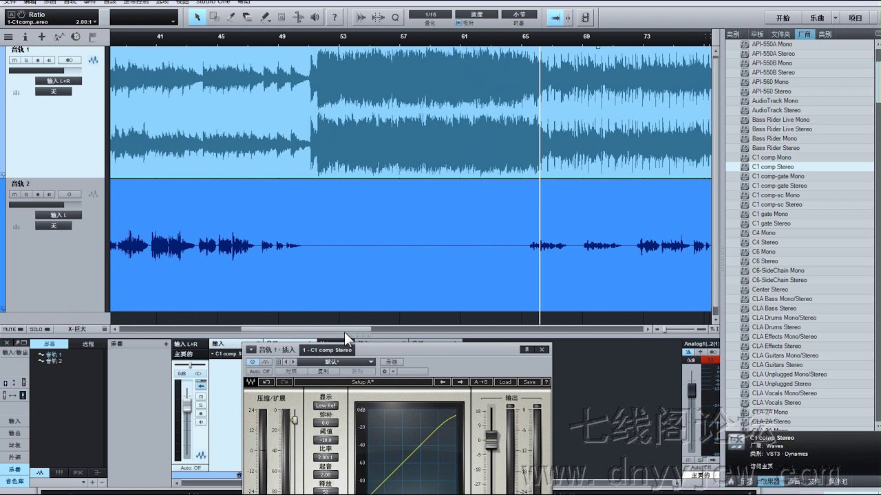 Waves complete 9 混音教程 (王老师) 第31課 初識人聲的壓縮 - YouTube