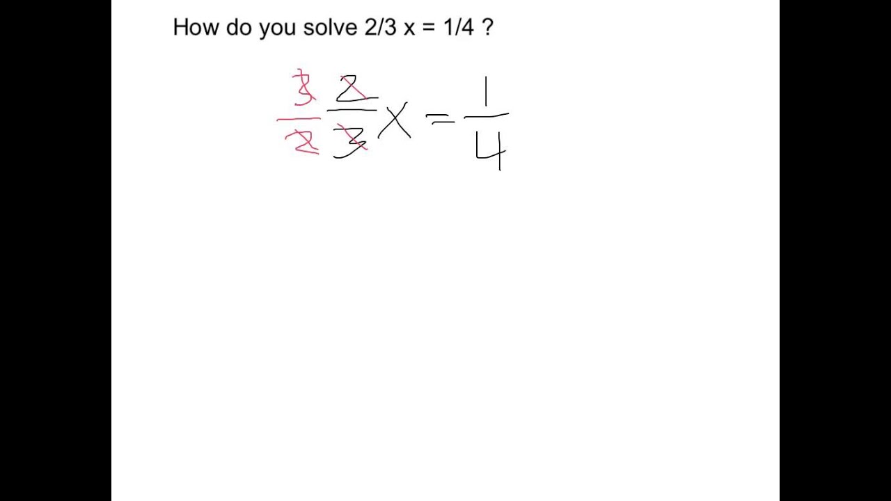 Solve 2 3x 1 4 YouTube