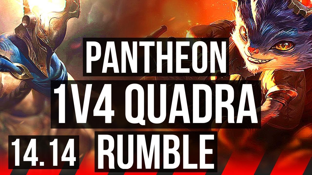 PANTHEON vs RUMBLE (TOP) | 1v4 Quadra, 9 solo kills, Legendary | VN Master | 14.14 - YouTube
