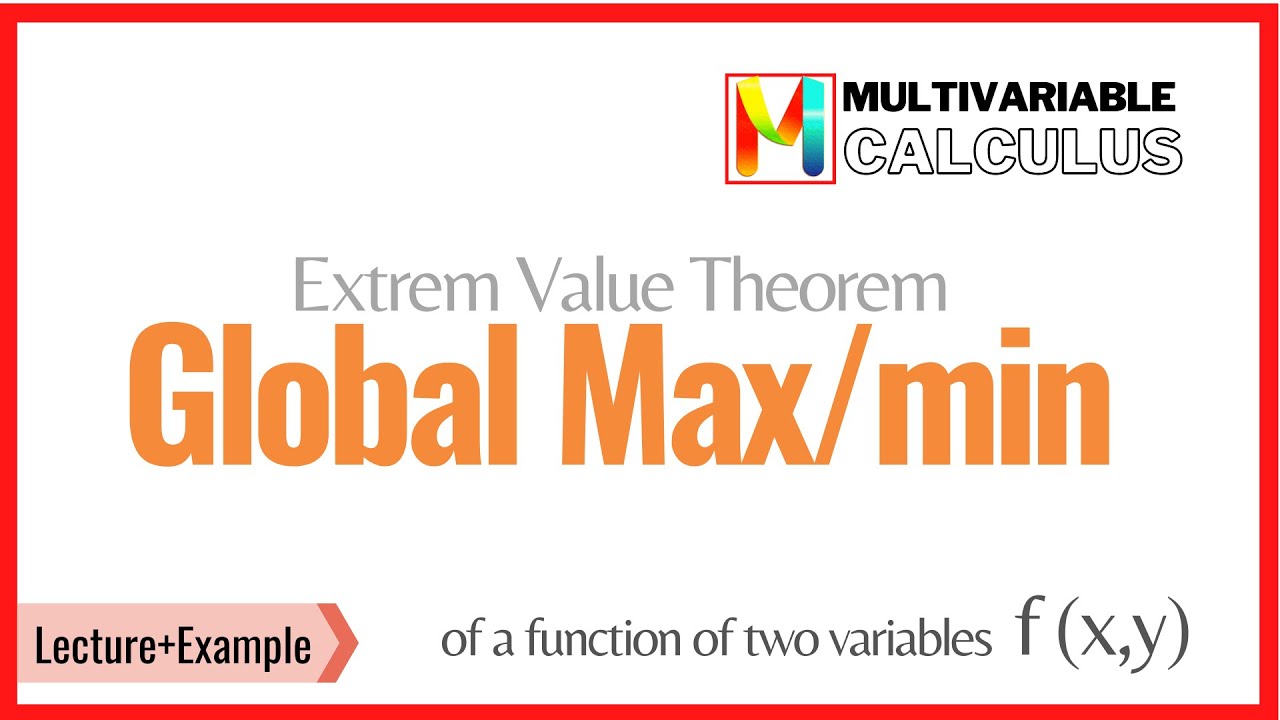 How to find global Max/min of f(x,y)- Extreme Value Theorem - YouTube