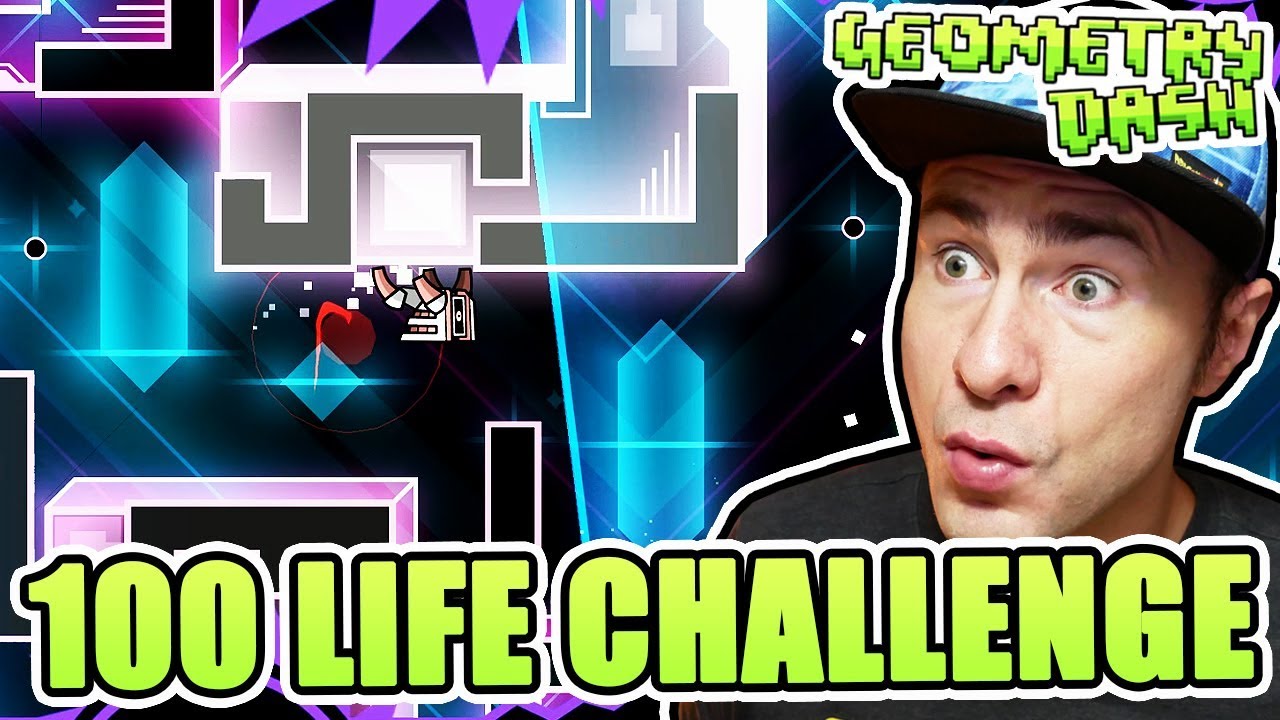 Geometry Dash 100 LIFE CHALLENGE // I Made a GD Challenge Based on the ...