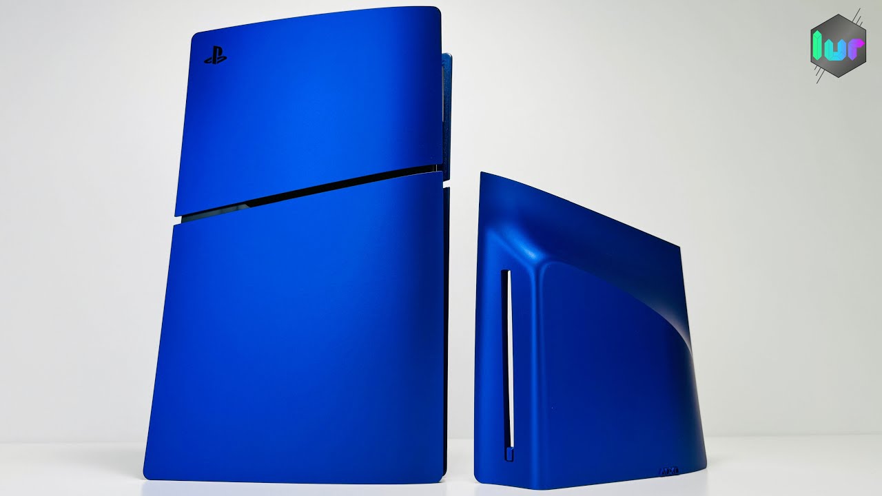 Ps5 slim cobalt blue cover plates - YouTube