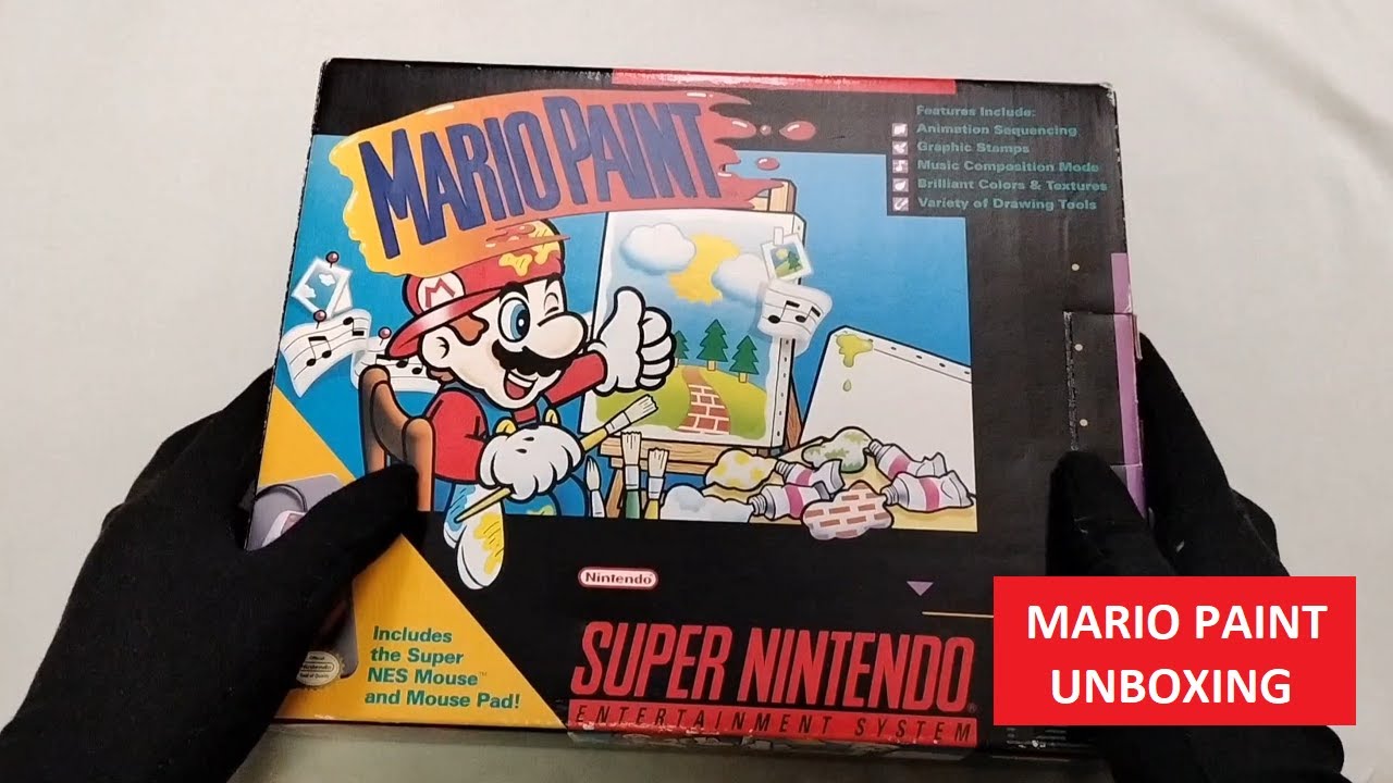 70. Mario Paint - 1992 Super Nintendo - Unboxing/CIB Guide - YouTube