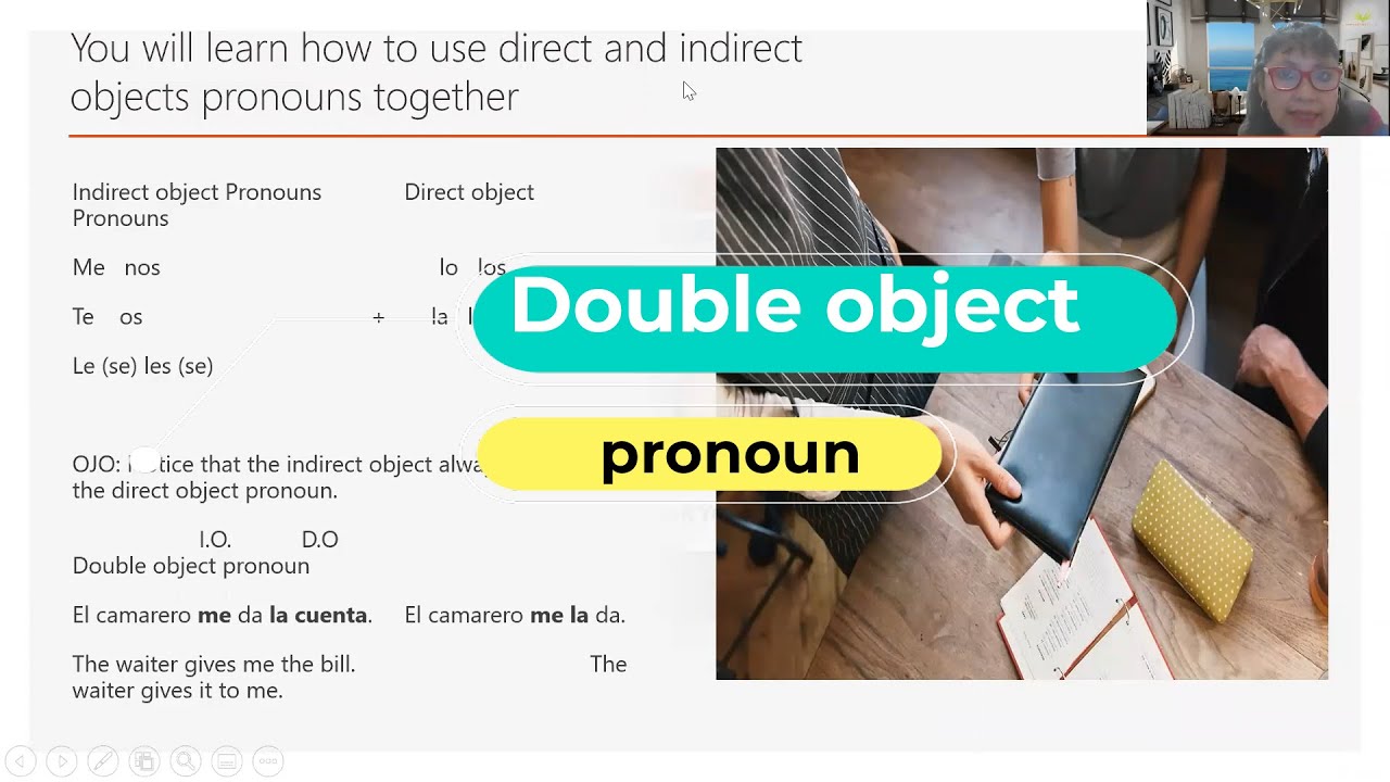 Double object pronoun - YouTube