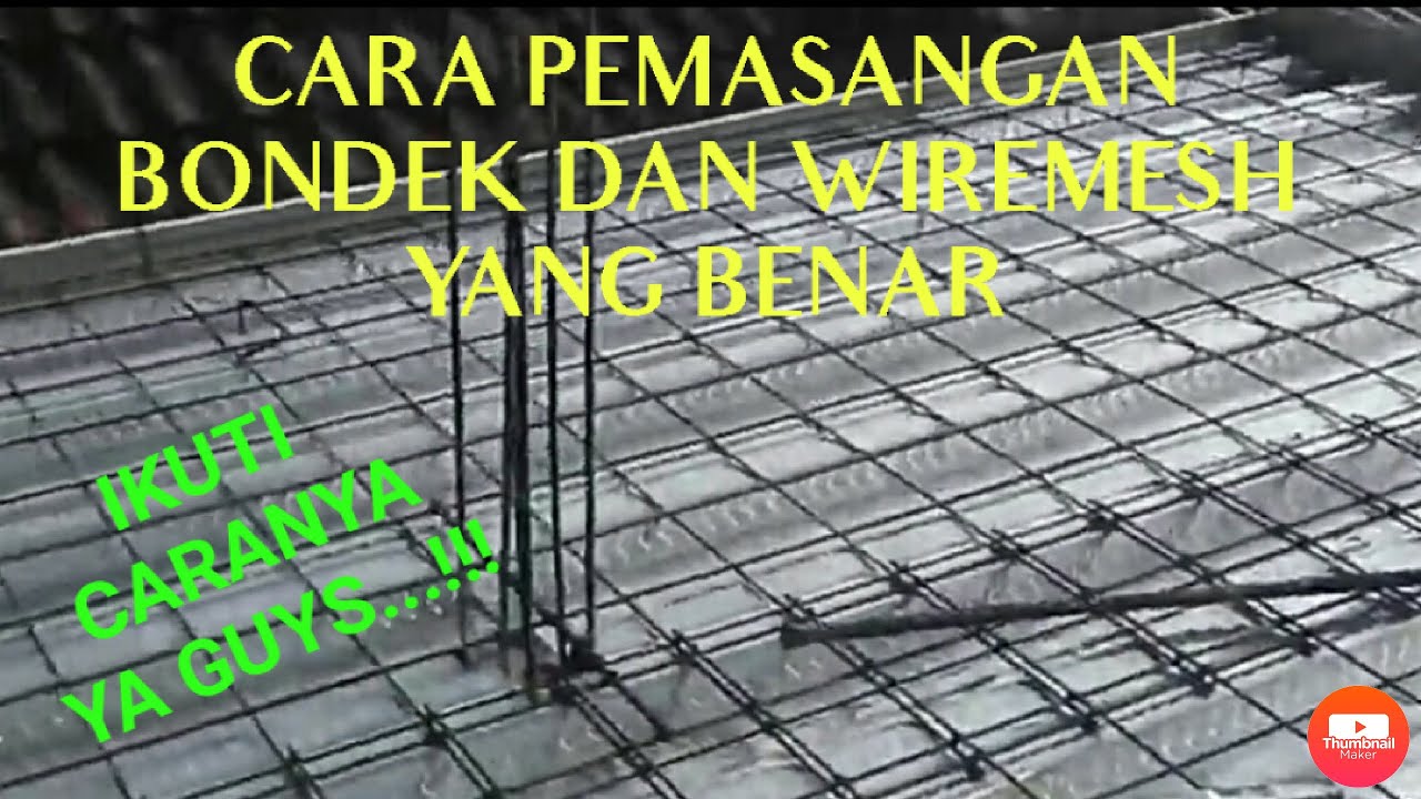 cara pasang bondek dan wiremesh - YouTube