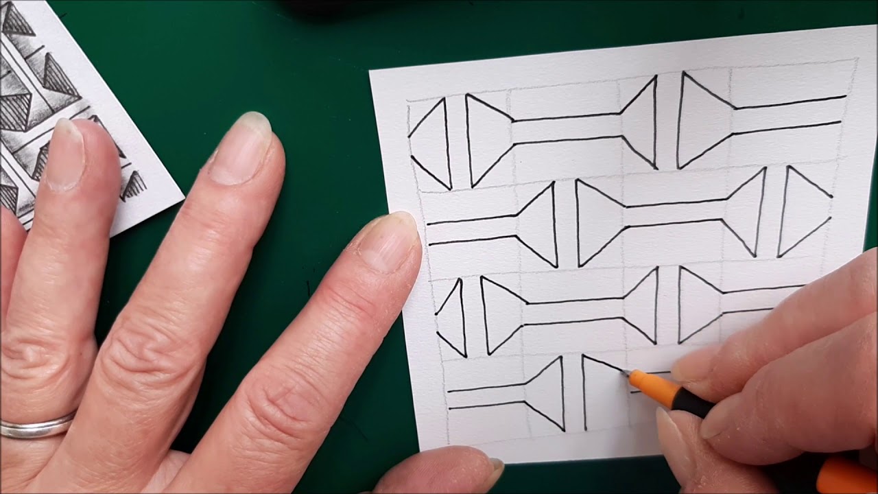 How to draw pattern Rotan - YouTube