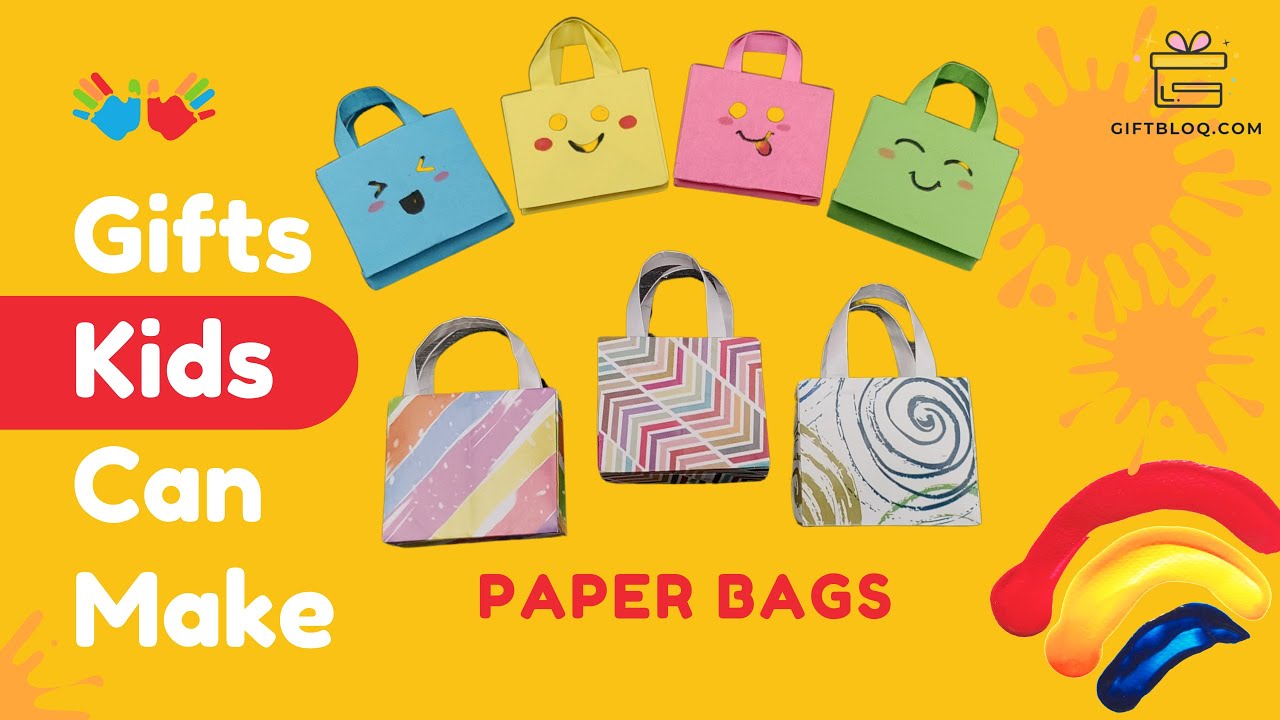 How to make Paper Bags - Homemade gifts kids can make - YouTube