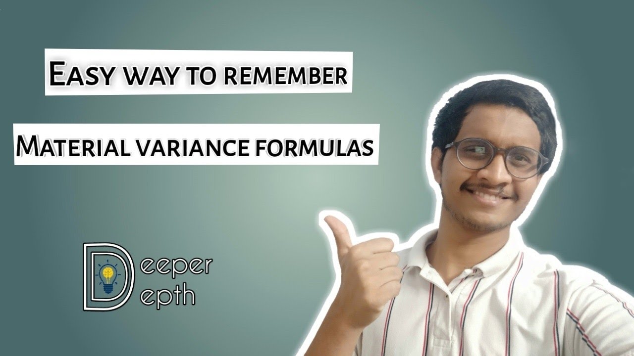 Easy way to remember the Material variance formulas - YouTube