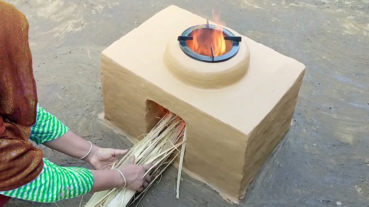🌟 How to Build a Durable Primitive Technology Wood Stove with Clay and ...