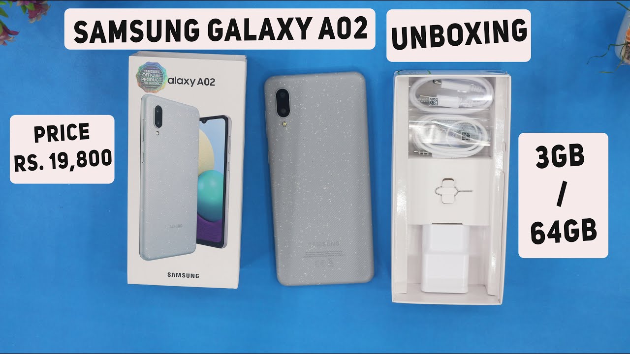 Samsung Galaxy A02 Unboxing | 3GB/64GB | 5000mAh Battery | Quadcore ...