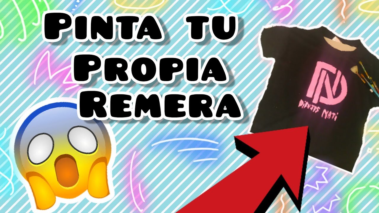 COMO PINTAR a MANO una REMERA fácil y rápido Dibujos Nati ️ - YouTube