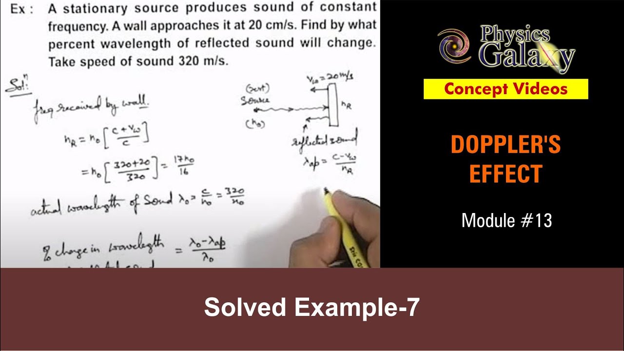 Class 11 Physics | Doppler's Effect | #13 Solved Example-7 on Doppler's ...