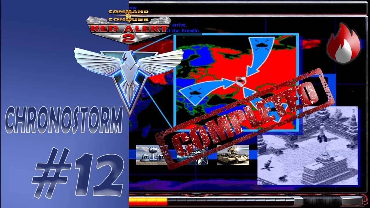 Red Alert 2 - Allied 12 - Chrono Storm - Hard - YouTube