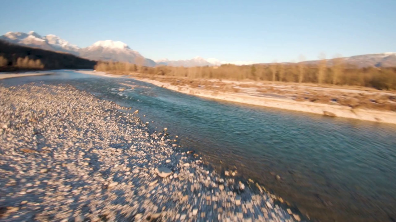 Beautiful water flow in the river | drone angle video | nature | green ...
