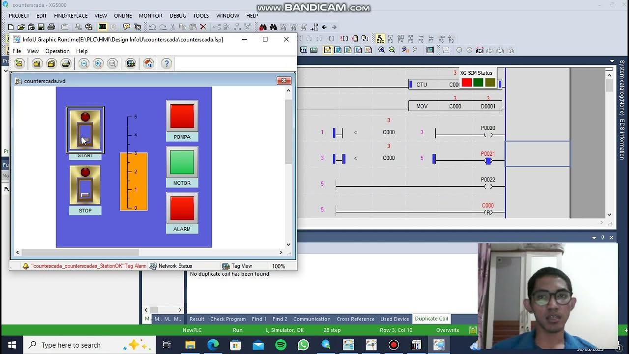Job 2 Scada - Counter (XG5000 dan InfoU) - YouTube