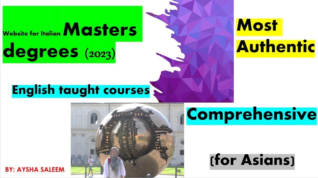 Italian Masters degree (English Taught) 2023 | Where to look | & How to ...