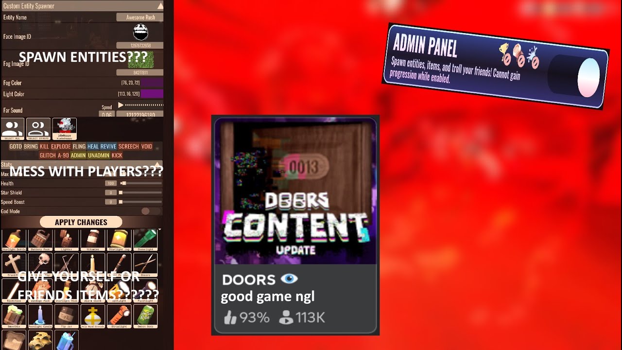 DOORS NEW **ADMIN PANEL** is so OP - YouTube