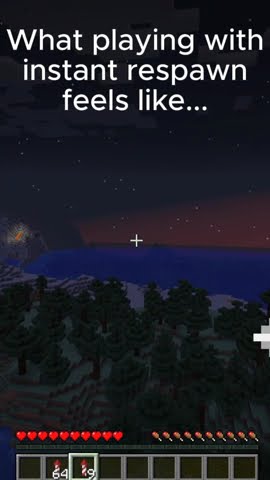 Minecraft Instant Respawn 😬 - YouTube