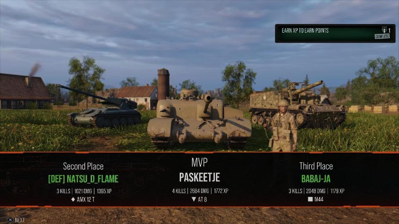 AT 8, Ace Tanker, 4 Kills, 3.3k damage combined (World of Tanks Console ...