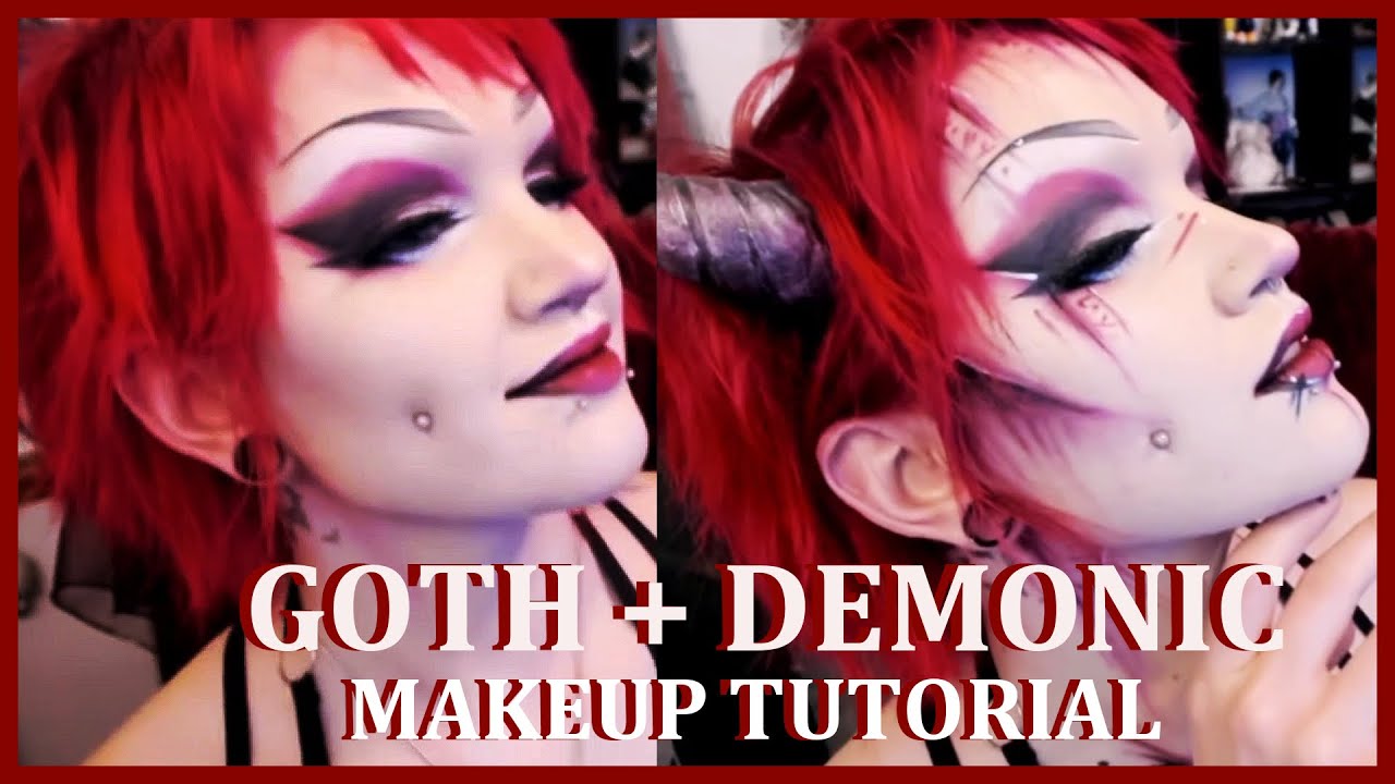 My Everyday Gothic Makeup Tutorial | Demonic - YouTube