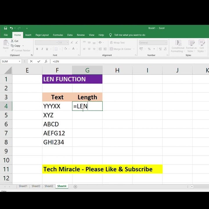 How to use LEN Function in Excel | Find the number of characters using LEN function |#shorts # ...