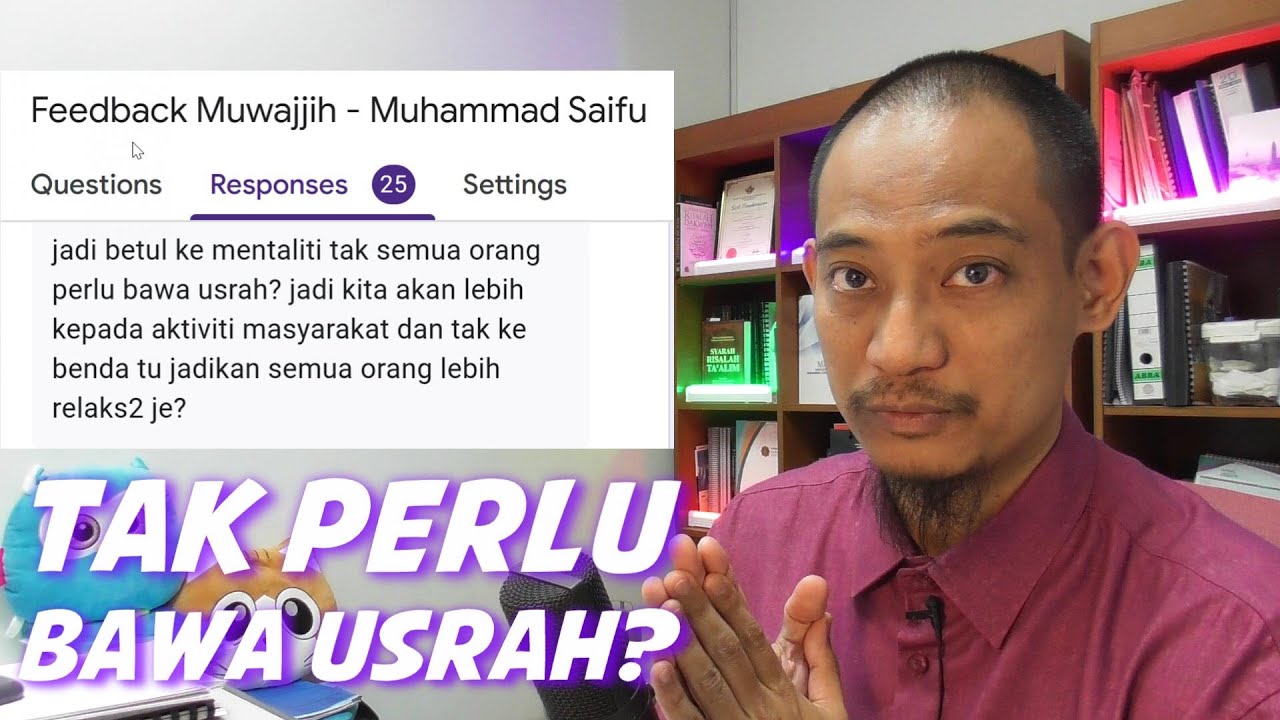 Betul ke tak semua orang perlu bawa usrah? Abis tu buat Kekeje ...