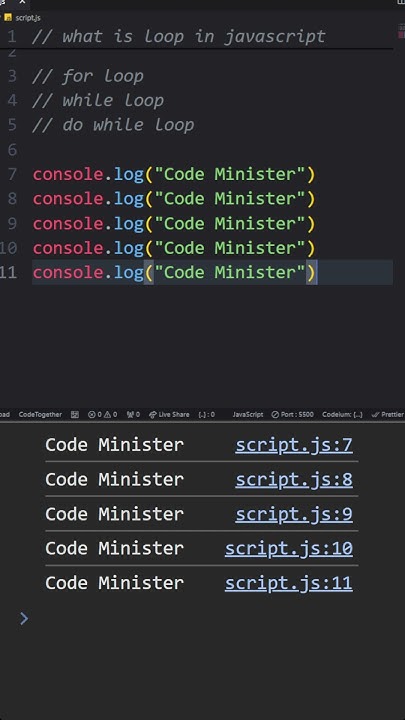Loops in JavaScript | Day 23 of 45 Days JavaScript Challenge | #codeminister #js - YouTube