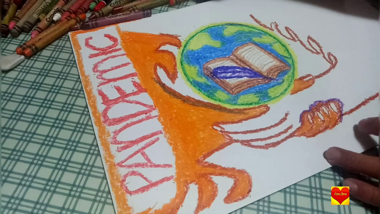 Very Easy Poster Making idea using crayons - YouTube
