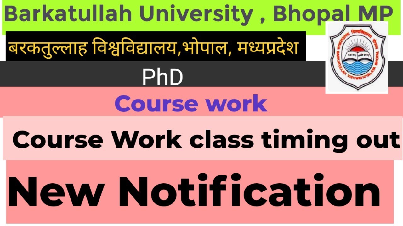 phd course Work classes timing schedule out barakatullh university ...