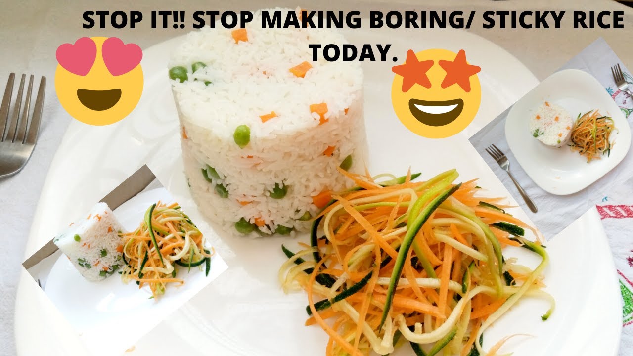 How to cook white rice//vegetable rice//single rice grains😍 - YouTube