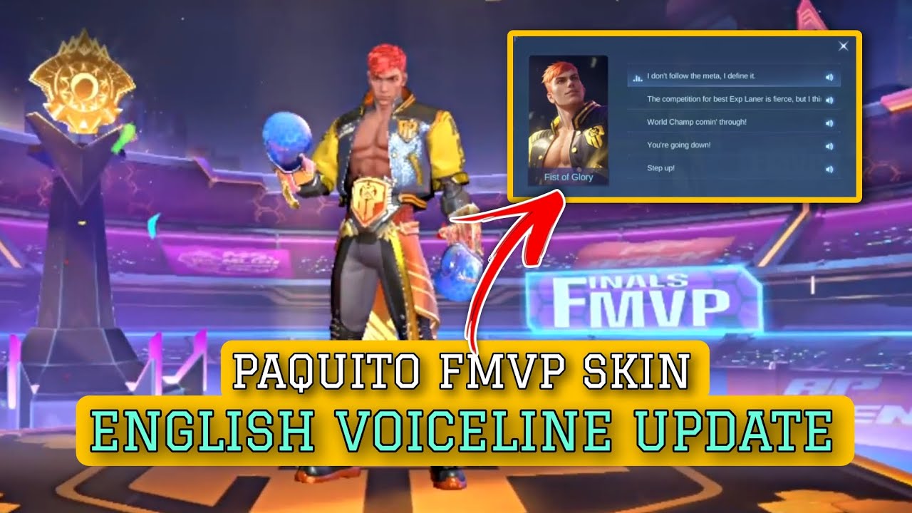 PAQUITO NEW SKIN ENGLIGH VOICELINE UPDATE | PAQUITO FMVP SKIN " FIST OF ...