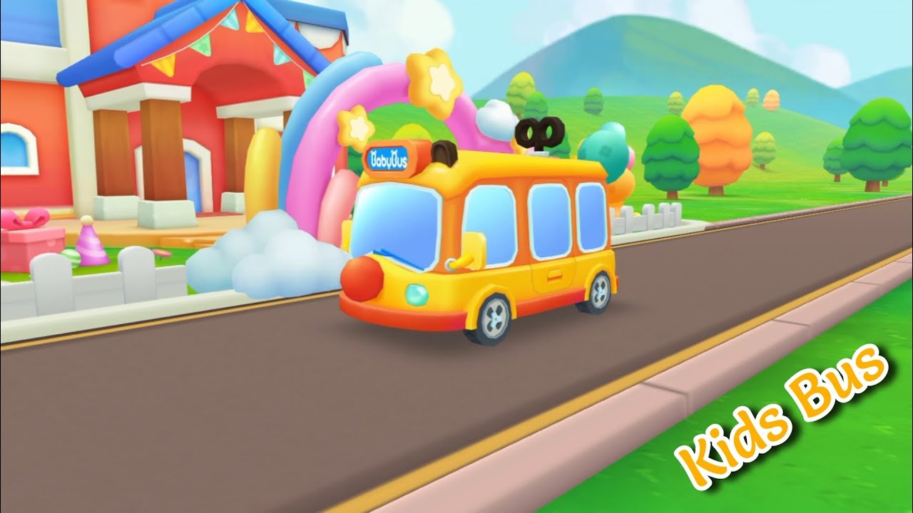 Kids School Bus Entertainment | Yellow Toy Bus For Kids | Kids Fun ...