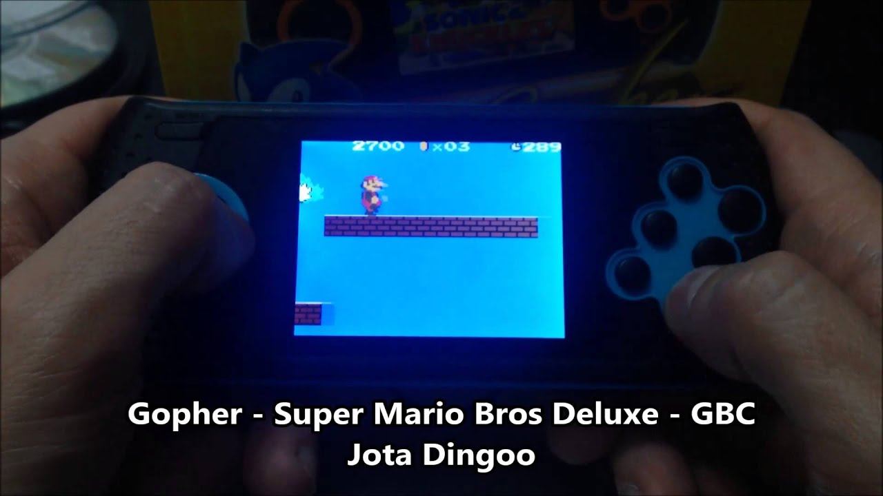 Gopher Super Mario Bros Deluxe GBC Jota Dingoo - YouTube