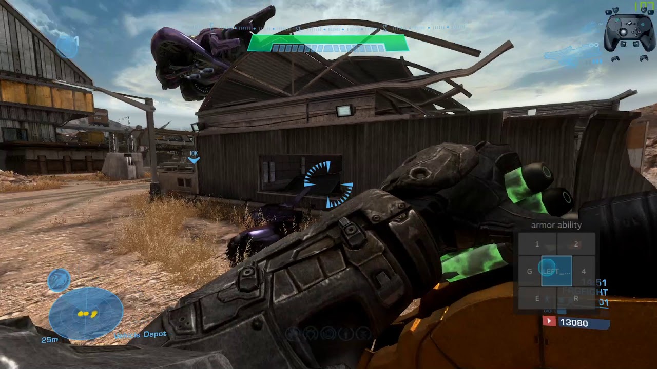 Halo Reach PC: steam controller configuration - YouTube