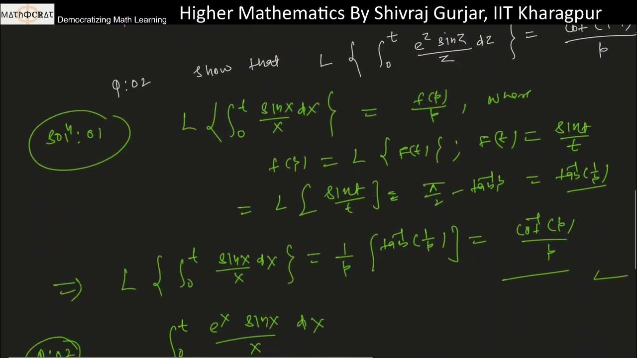 11.Laplace Transformation of Integrals| UPSC IAS| NET| IFoS| GATE | Mathocrat| Shivraj Gurjar ...